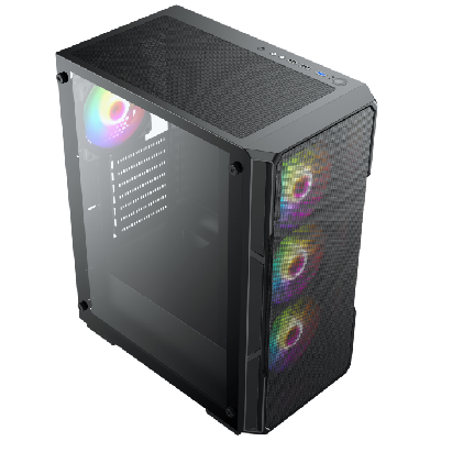 Gaming Setif - CASE RAIDMAX V212 4FAN BLACK RGB