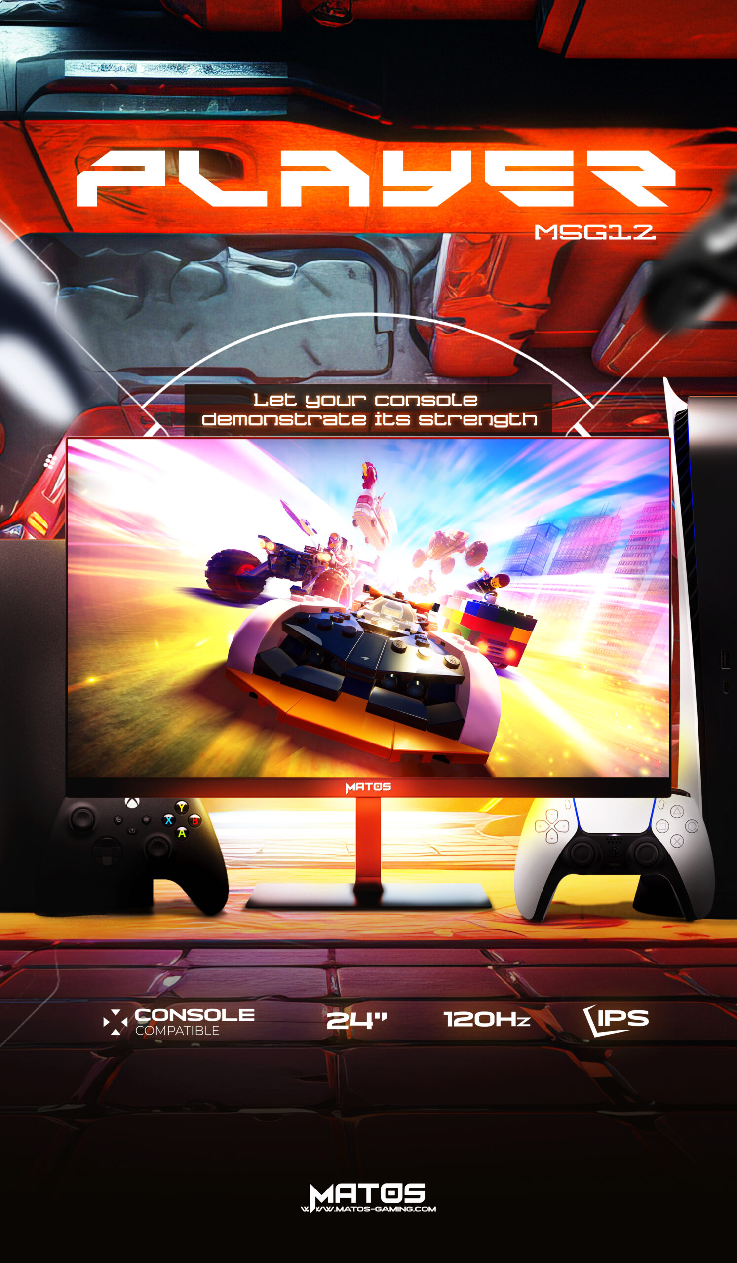 Gaming Setif - MONITEUR MATOS PLAYER MSG12 120HZ IPS 24 POUCE FHD