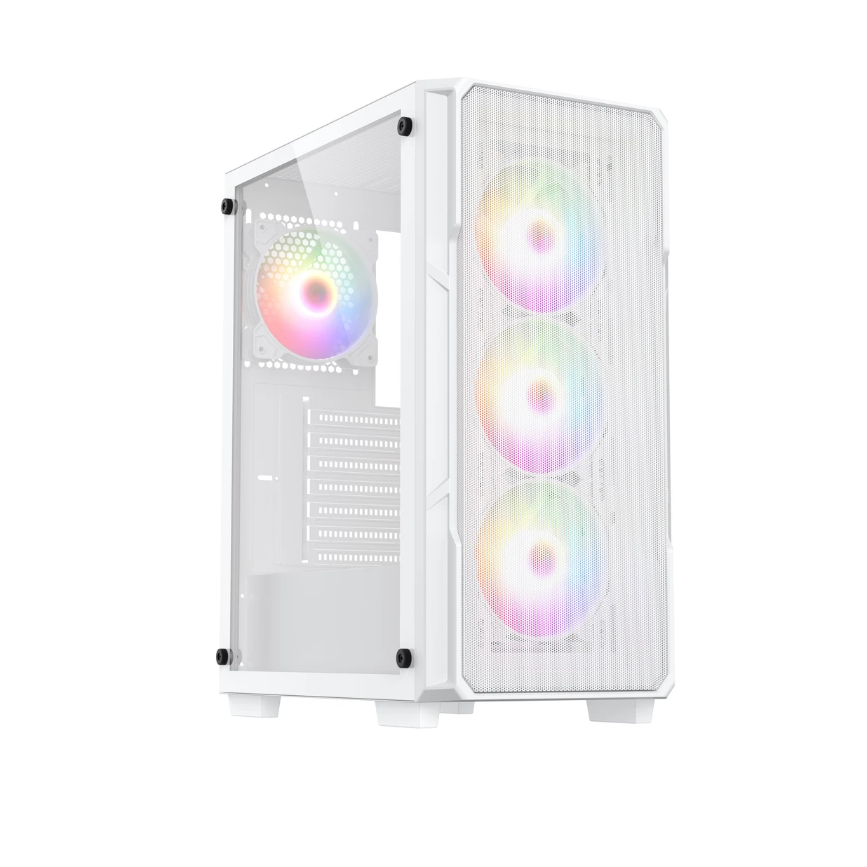 Gaming Setif - CASE RAIDMAX V212 4FAN WHITE RGB